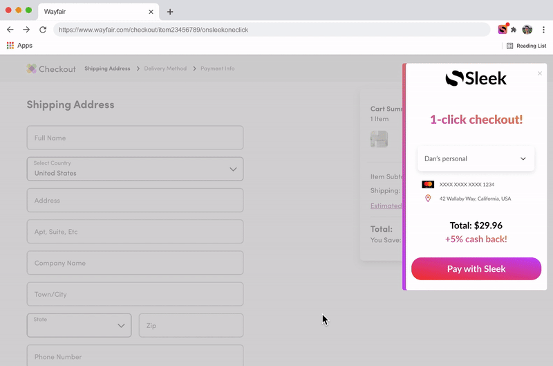 Sleek | Rewards, Seamless Checkout, and Coupons